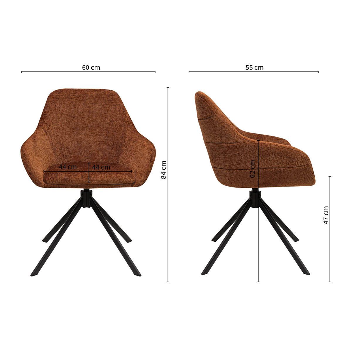 Kick swivel chair Jule - Terra