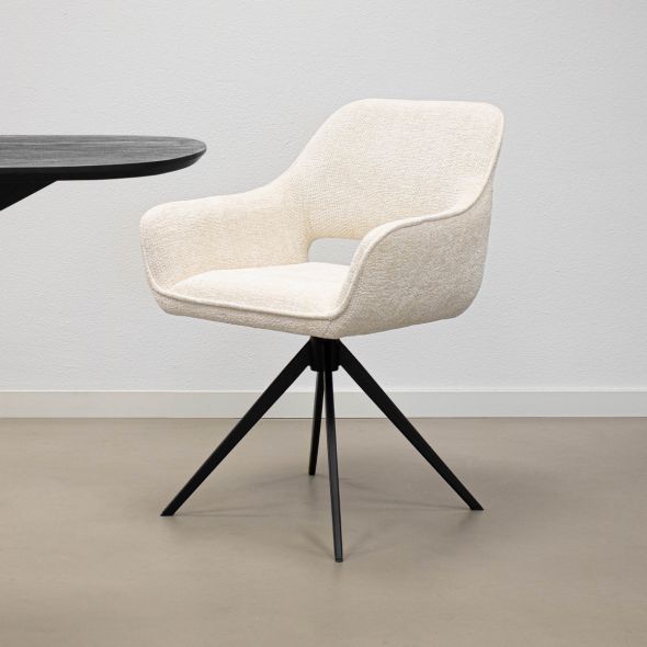 Kick swivel chair Nori - Crème
